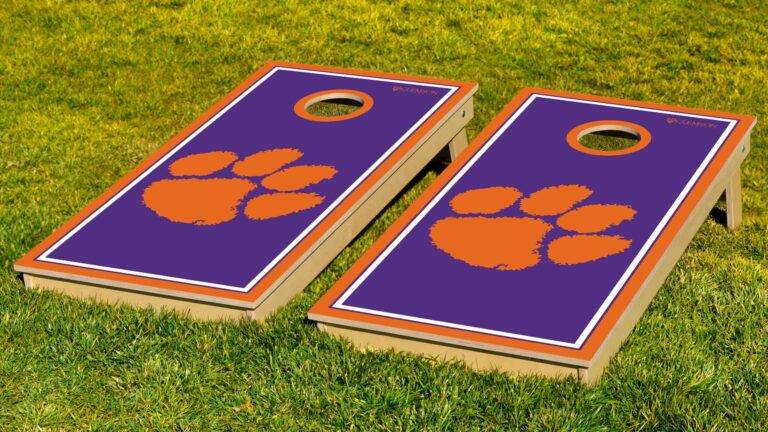Clemson University Border Cornhole Boards | Custom Gamez