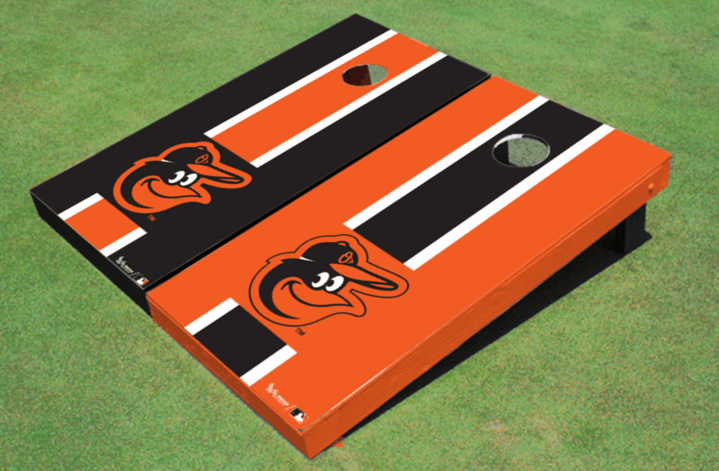 Baltimore Orioles Alternating Long Stripe Cornhole Boards